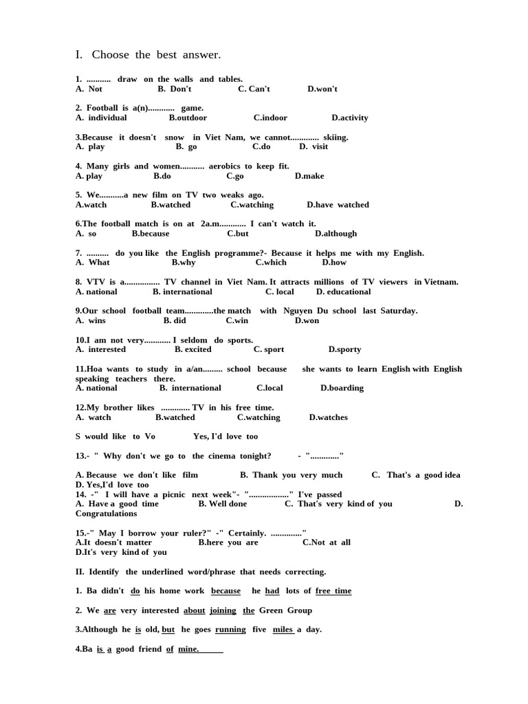 Khao Sat TA 6 Giua Ky 2 CVA | PDF