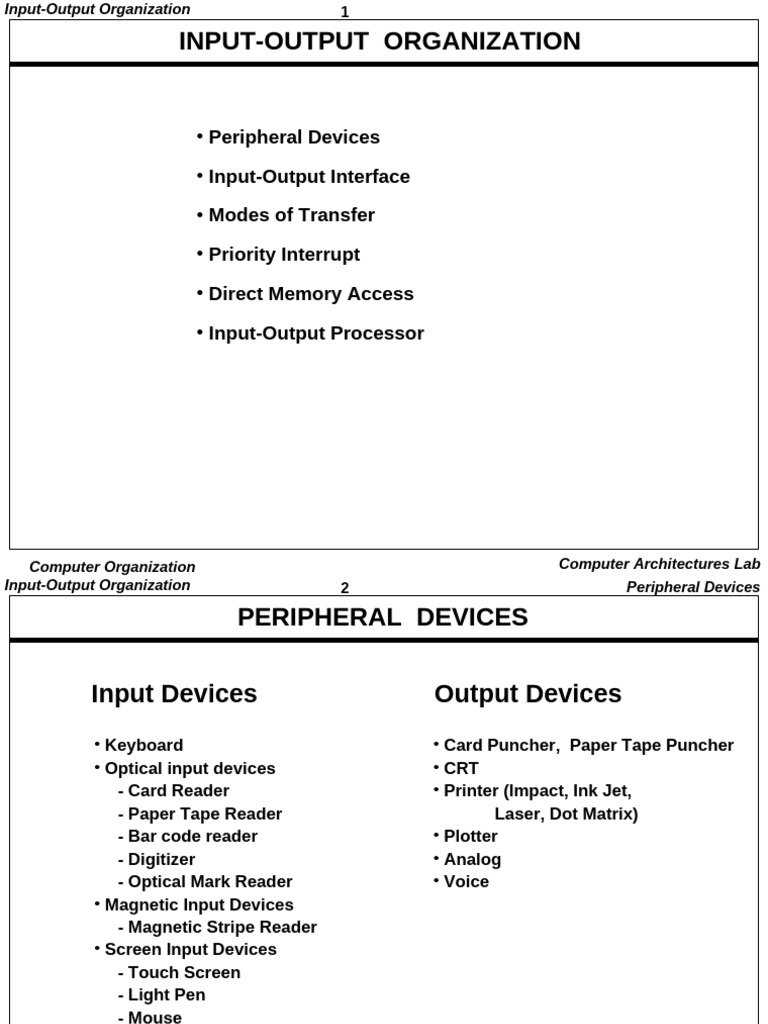 U5 - Input Output Organization | PDF | Input/Output | Computer Data Storage