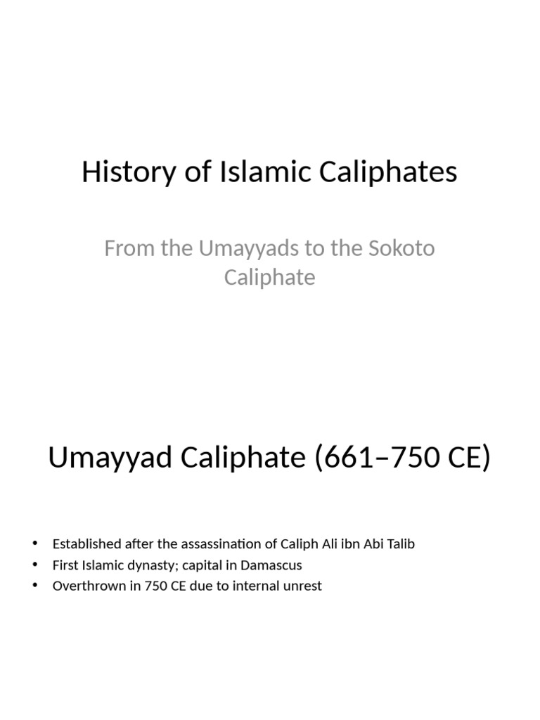Islamic Caliphates History | PDF