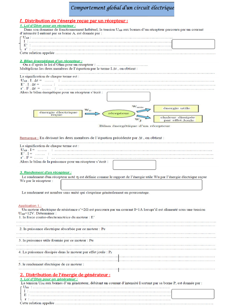 Comportement global d'un circuit | PDF