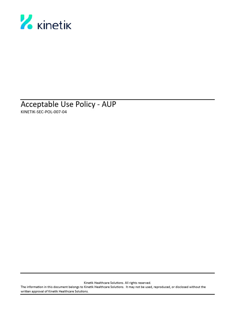 Acceptable Use Policy-2 | PDF | Password | Privacy