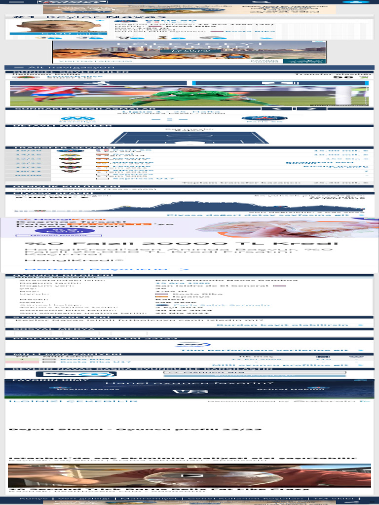 Keylor Navas - Oyuncu Profili 2223 Transfermarkt | PDF