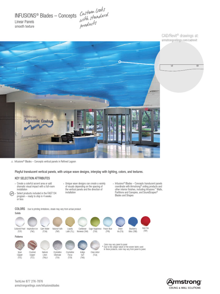 Armstrong - Data Sheet Infusions Blades Concepts | PDF | Building ...