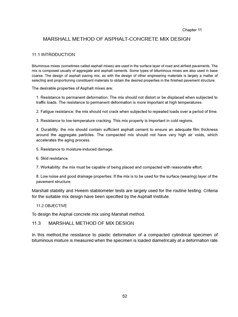 Marshall Asphalt Mix Design Method | PDF | Road Surface | Materials