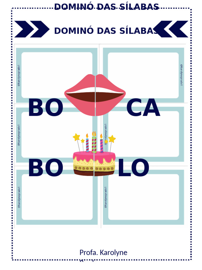 Dominó Das Silabas Simples | PDF