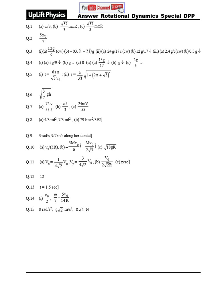 Rotation Answer-1 | PDF