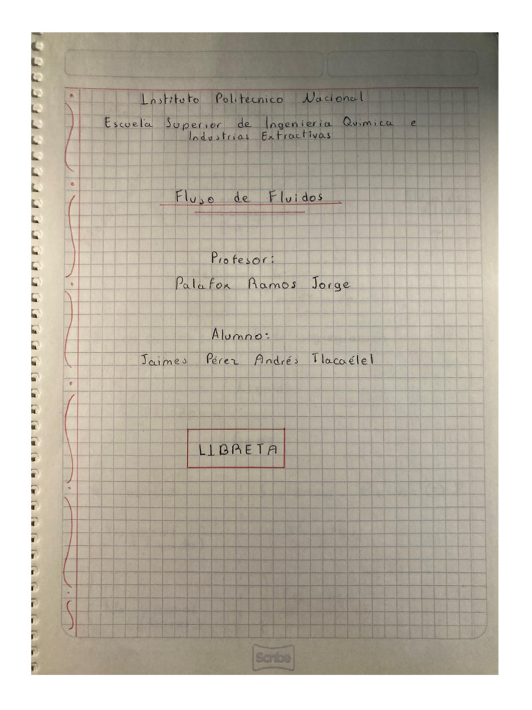 Libreta + Tarea de flujo de fluidos 2IM45 | PDF