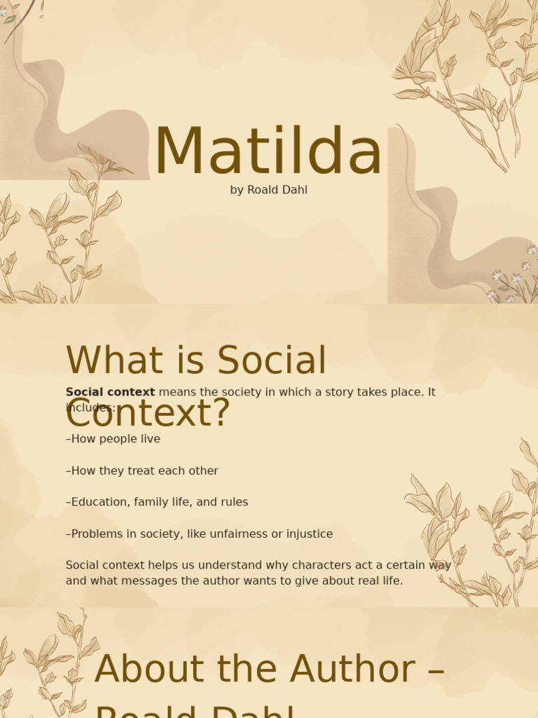 Matilda: A Tale of Bravery and Justice | PDF