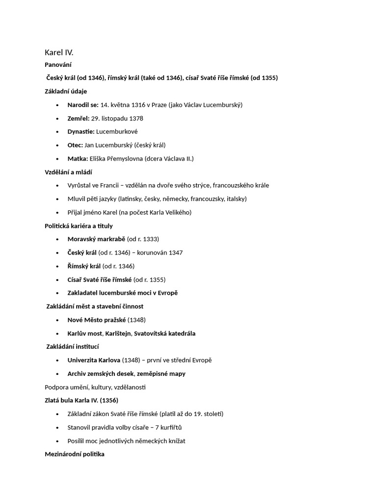 Karel IV | PDF