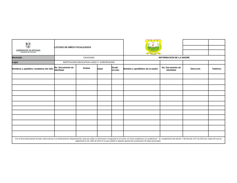 Listados para Focalizar | PDF