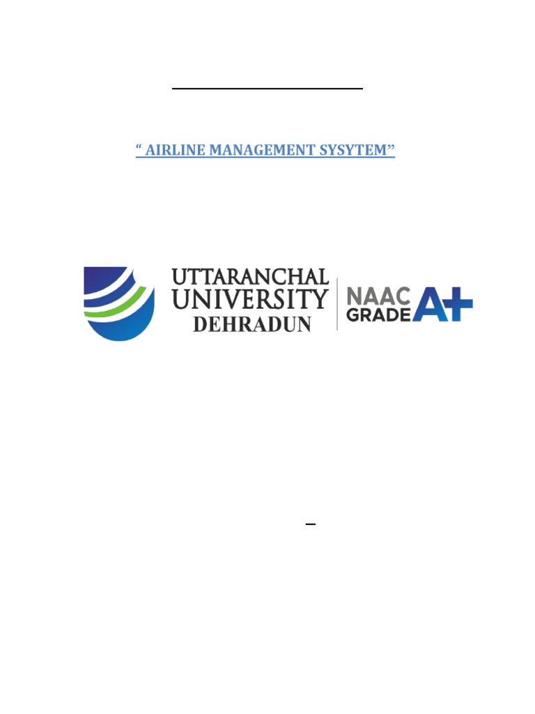 Airline Management System 1 | PDF | Information Technology | Software ...