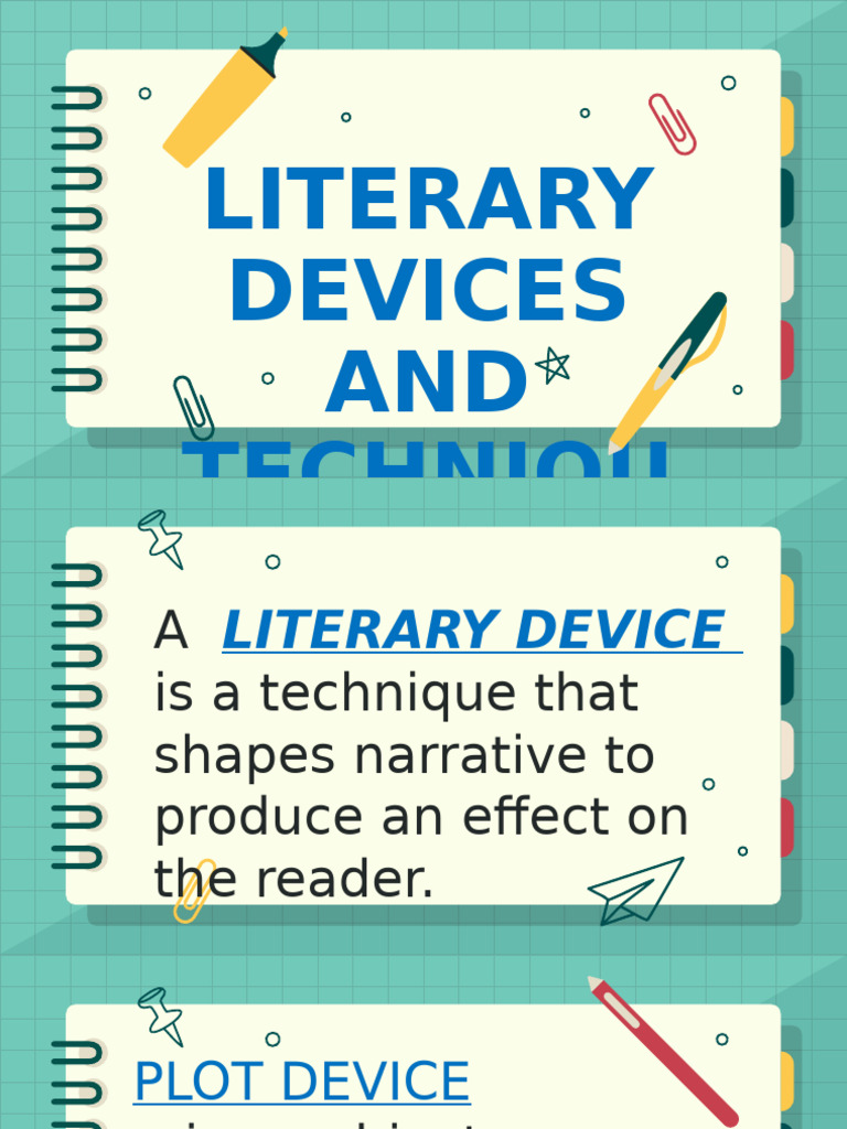 Elements Techniques and Literary Devices Part 2 | PDF | Plot (Narrative)