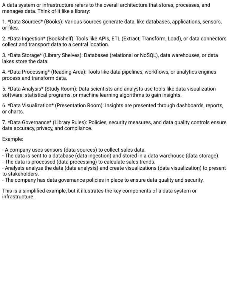 Data system and infrastructure | PDF