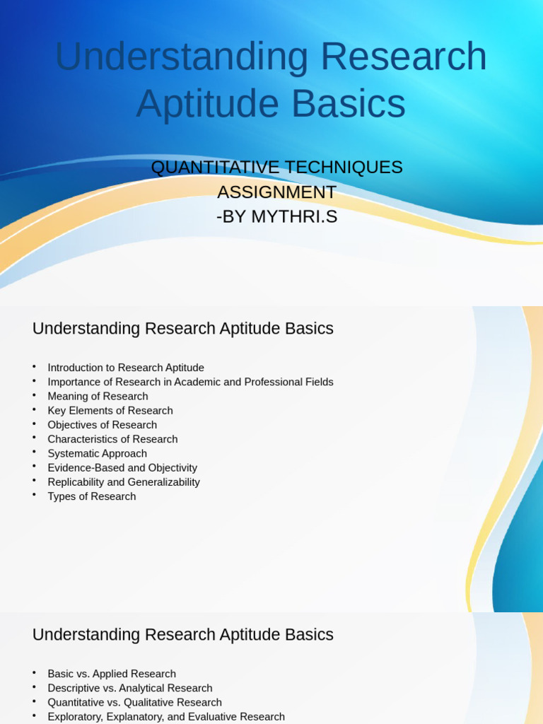 Understanding Research Aptitude Basics | PDF | Data Analysis | Quantitative Research