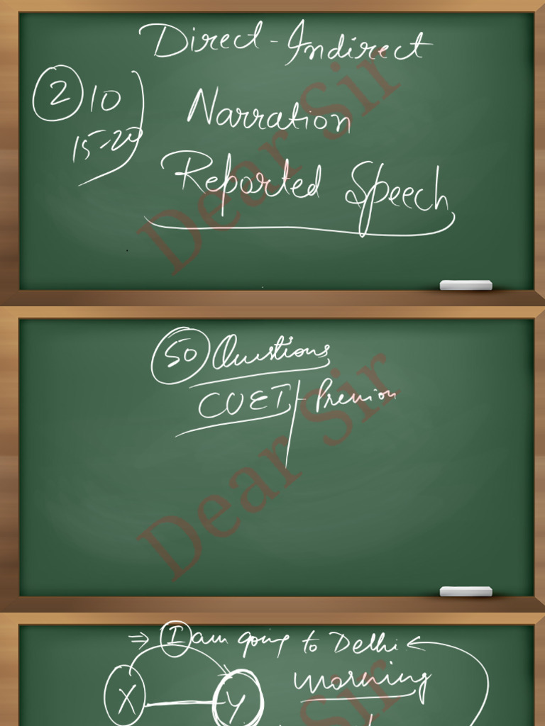 Hand Written Direct Indirect | PDF