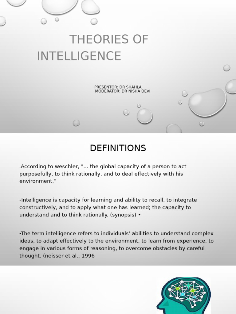 Theories of Intelligence | PDF | Wechsler Adult Intelligence Scale ...
