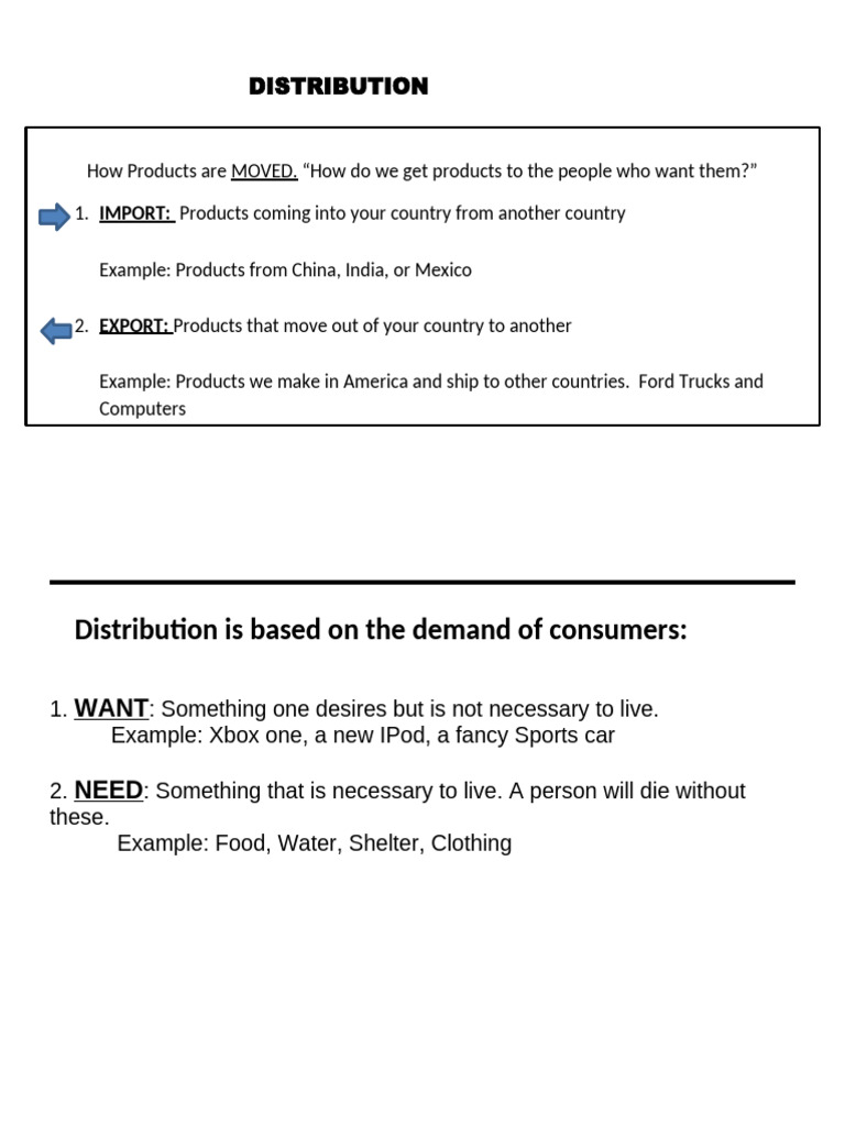 Economics Brochure: Distribution (Page 3) | PDF