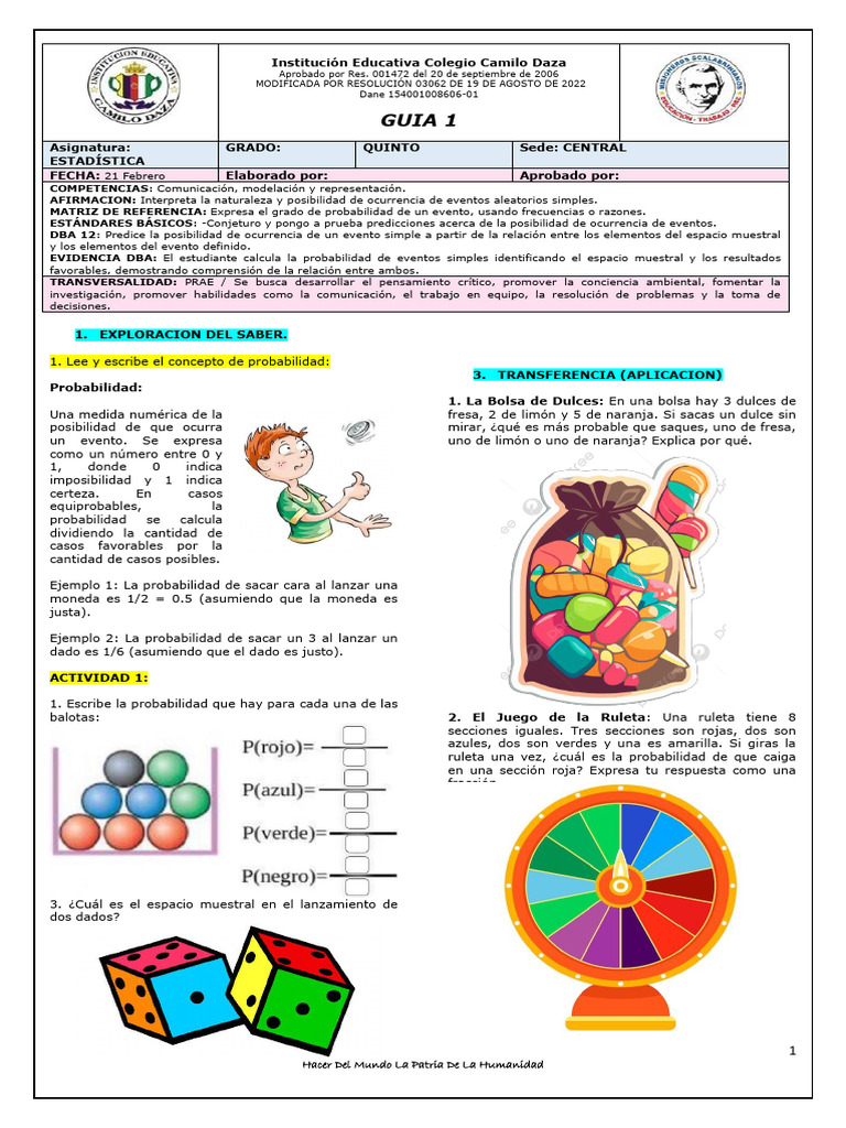 Vgap P1 G5 001 Estadistica 2025 | PDF | Probabilidad