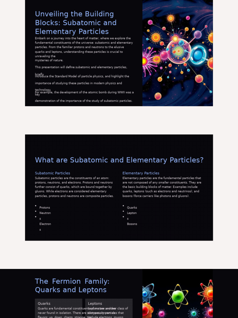 Defining Quarks and Elementary Particles | PDF | Elementary Particle ...