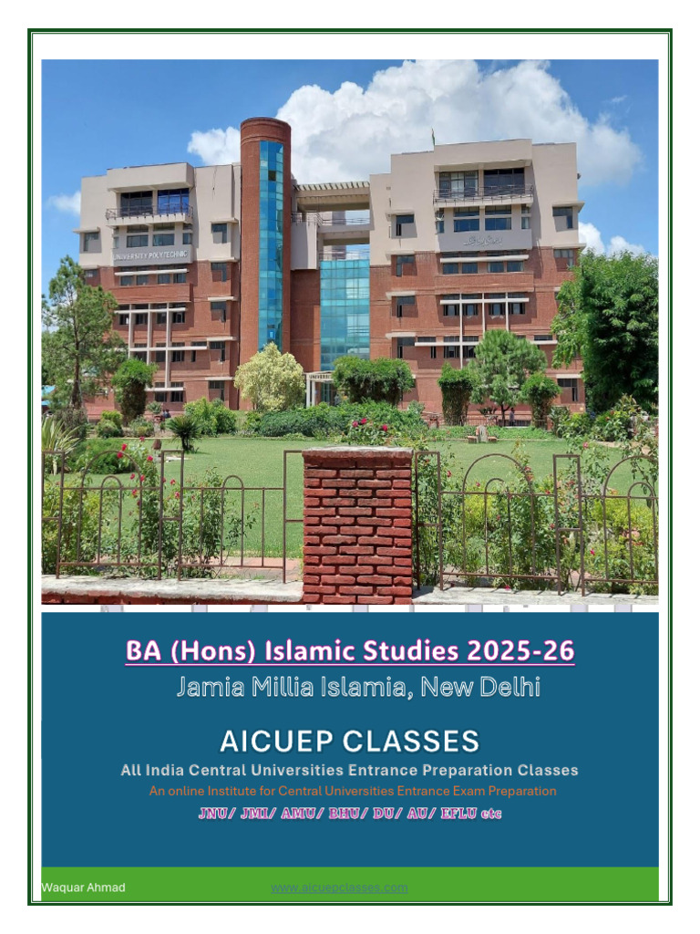 AICUEP Classes: CUEE Prep & BA Islamic Studies | PDF | Umar | Medina