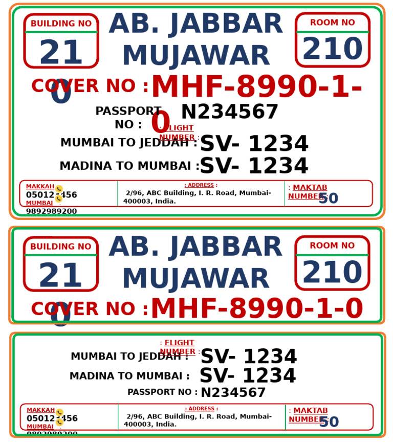 Baggage Sticker Haj 2025 | PDF