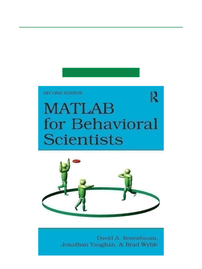 MATLAB For Behavioral Scientists 2nd Edition No-Wait Download | PDF | Matlab | Psychology