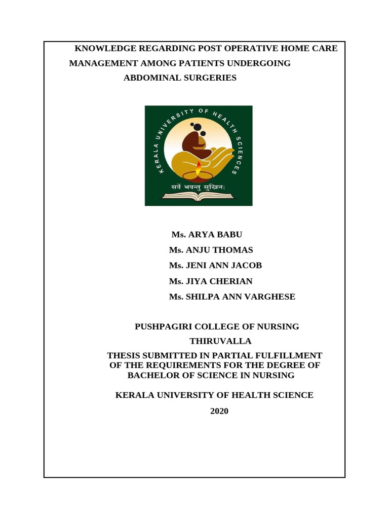 Final Thesis | PDF | Surgery | Medical Specialties