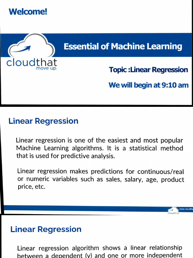 Linear Regression ML | PDF