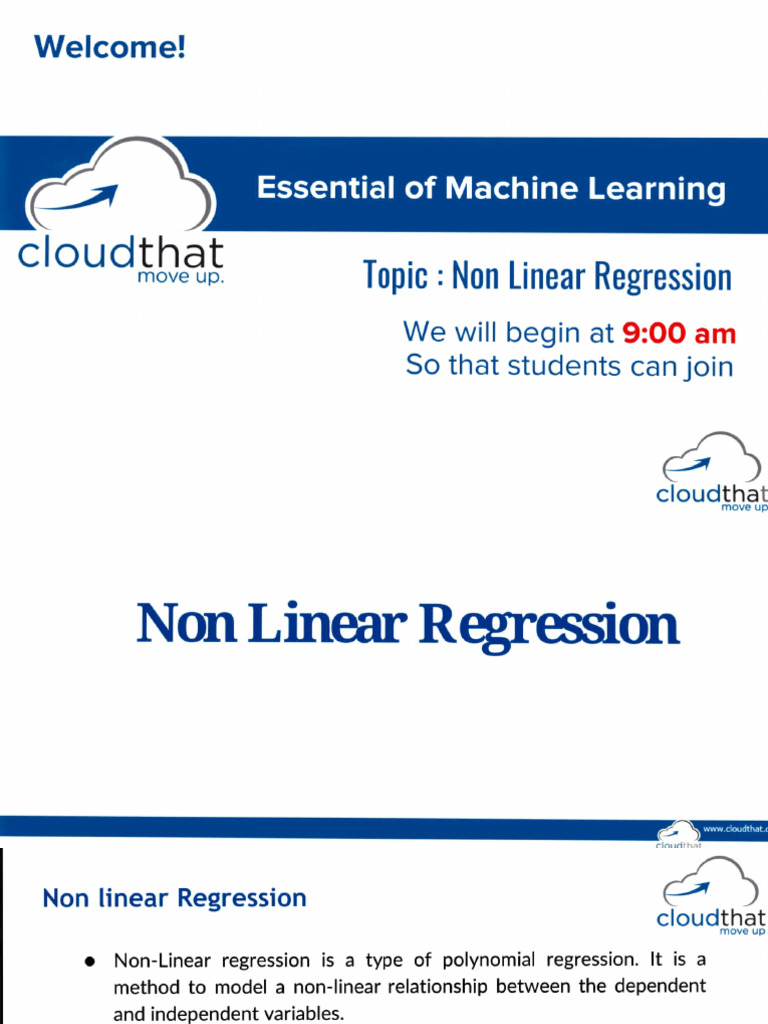 Non Linear Regression Ml Pdf Regression Analysis Nonlinear System