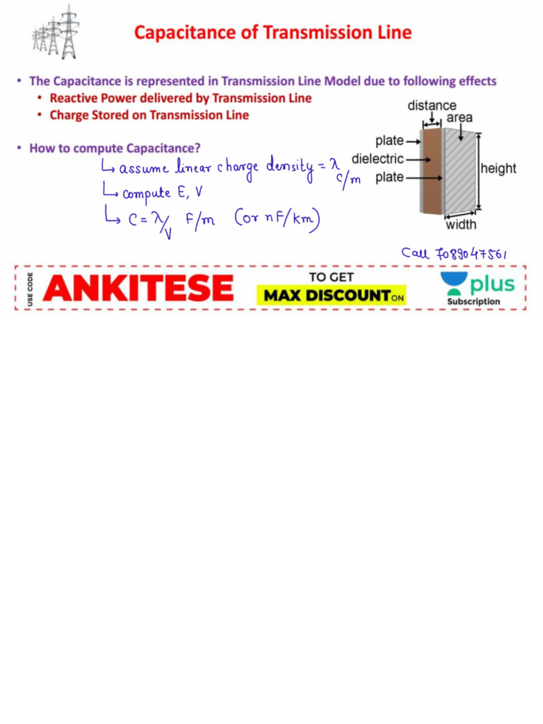 Lecture-10 Capacitance of Transmission Line - Copy | PDF