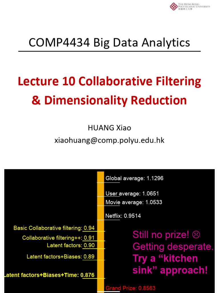 Lecture10 CF Dimensionality Reduction V0 | PDF | Linear Algebra | Algebra