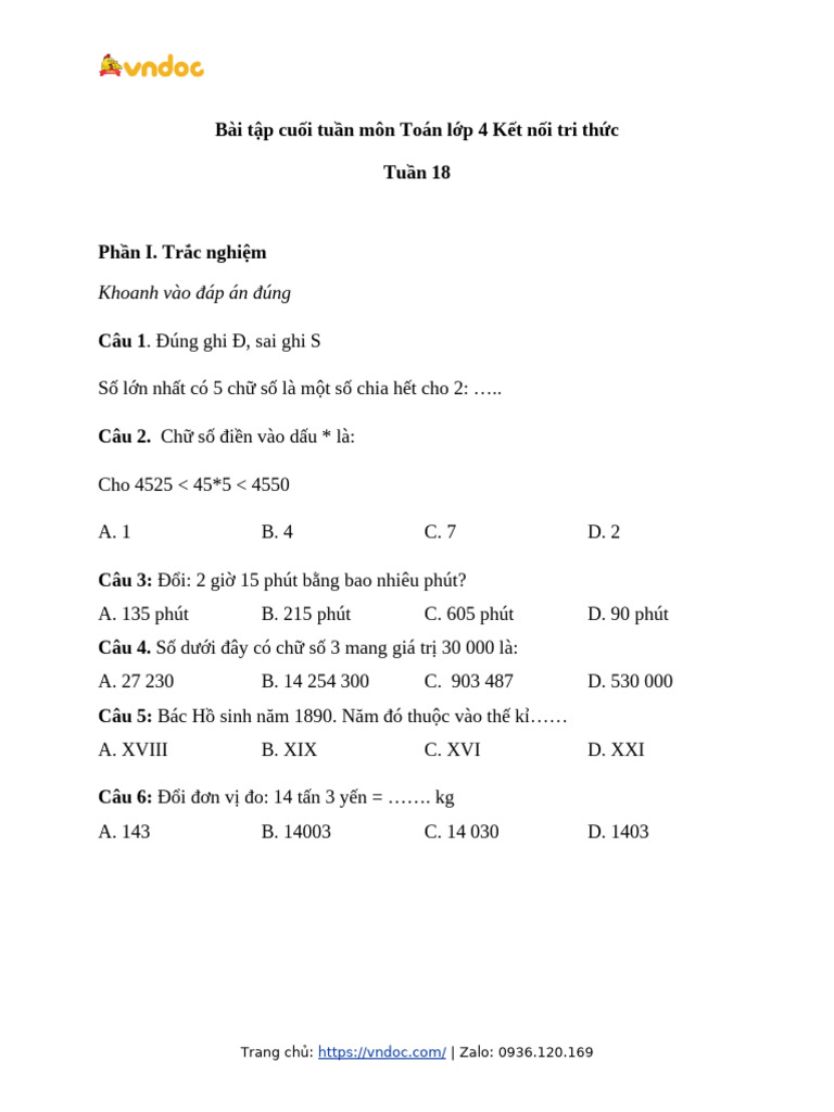 phieu-bai-tap-co-ban-toan-4-tuan-18-kntt | PDF