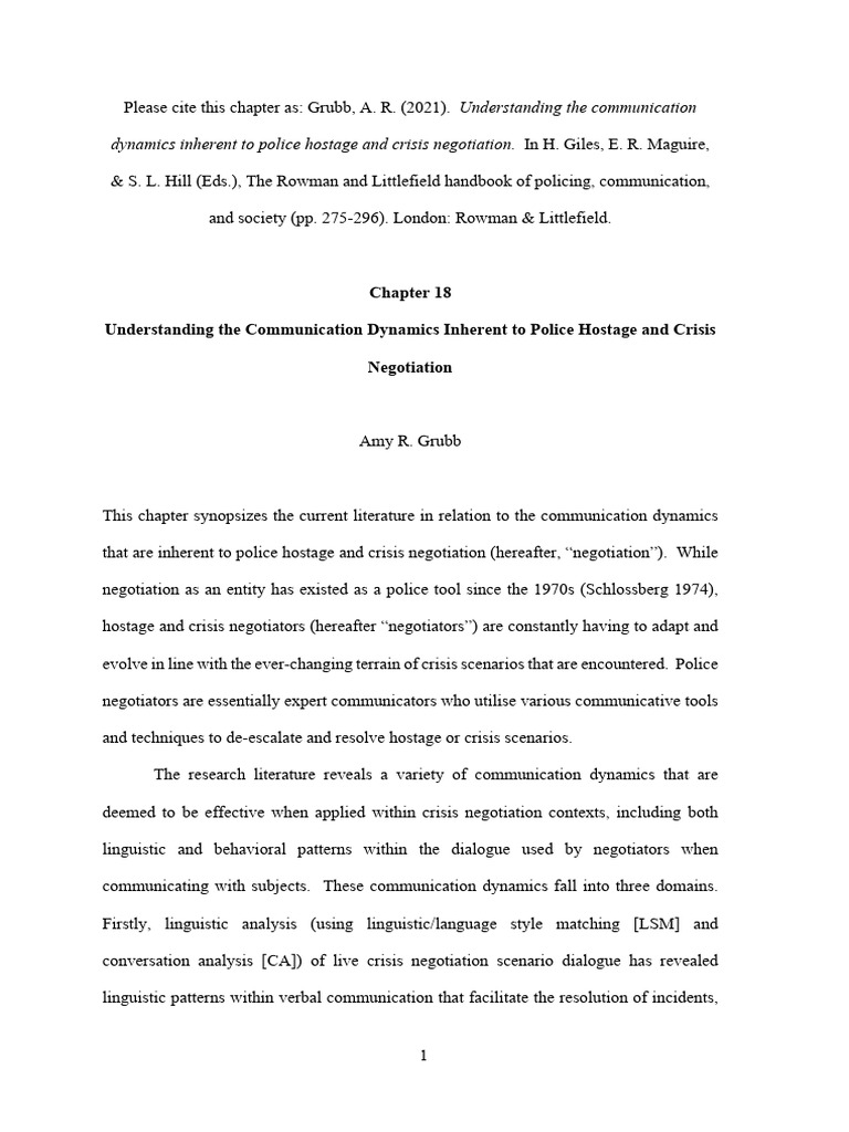 Grubb (2021) Understanding The Communication Dynamics Inherent To ...