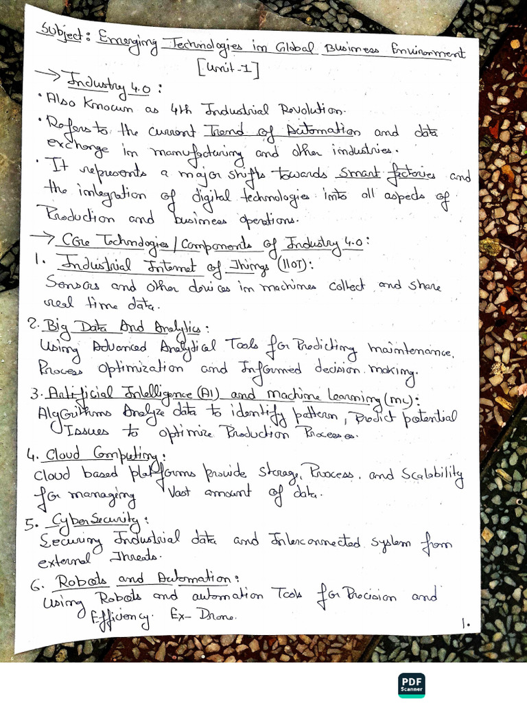 Emerging Technology Unit 1 | PDF