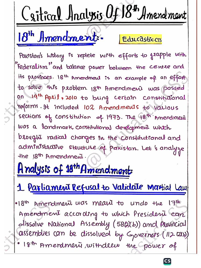 18th Amendment | PDF