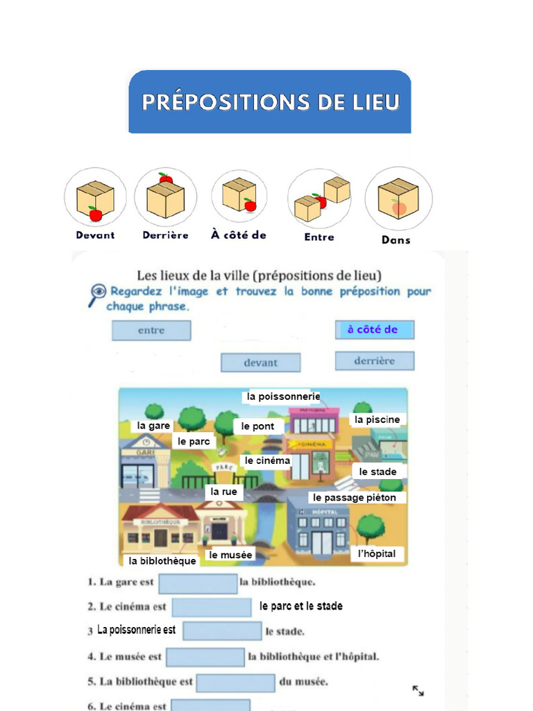 Les Prépositions de Lieu | PDF