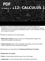 Calculus 1 Topic List | PDF | Derivative | Function (Mathematics)