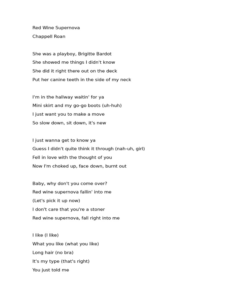 Red Wine Supernova | PDF