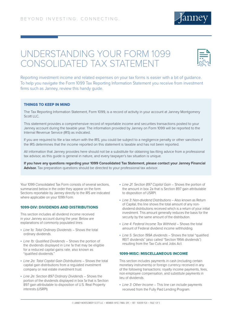 wm_tax_understanding-your-form-1099-consolidated-tax-statement | PDF | Cost Basis | Dividend