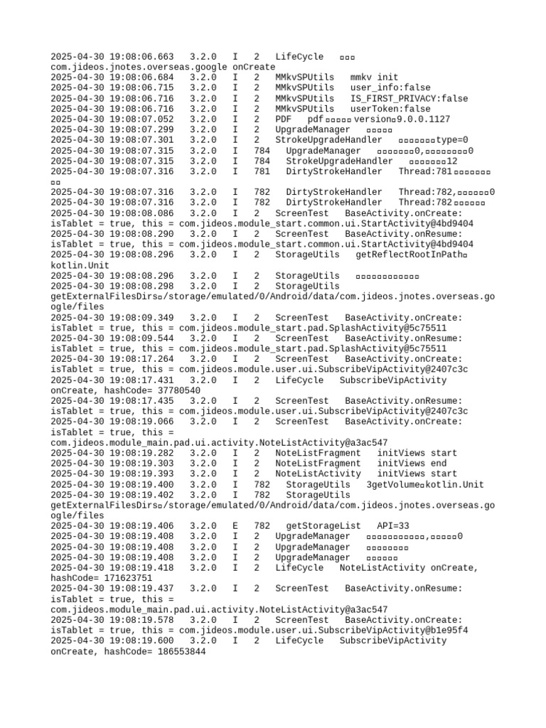 App Lifecycle and Initialization Logs | PDF | Mobile Telecommunications