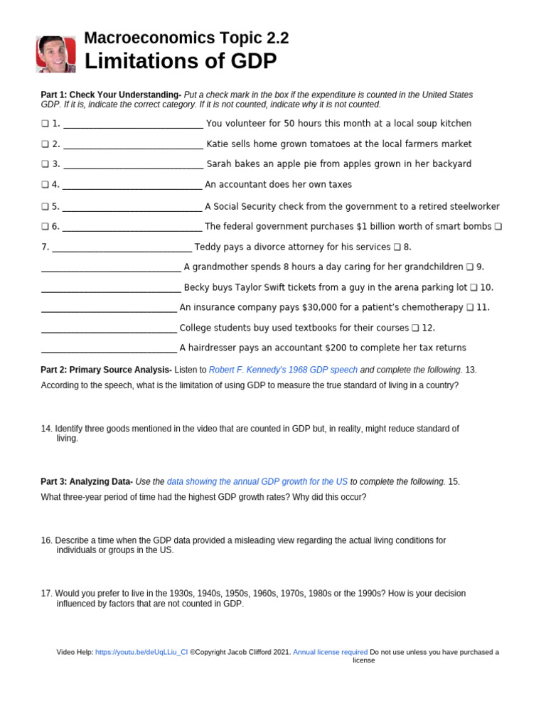 Understanding GDP Limitations in Macroeconomics | PDF | Gross Domestic ...