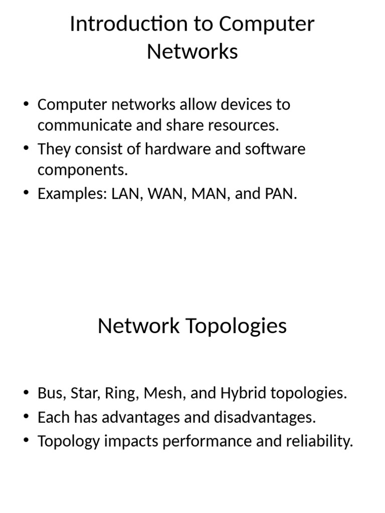 Computer Network Presentation | PDF