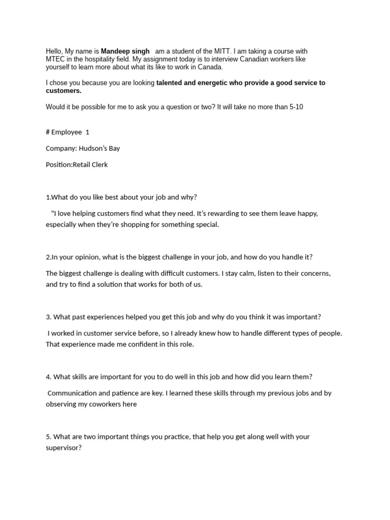 Insights on Mall Job Interviews | PDF | Skill | Social Psychology