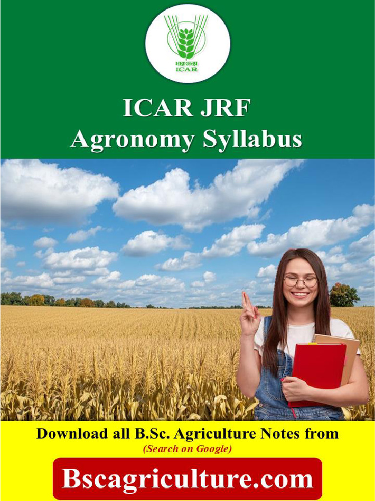 ICAR JRF Agronomy Syllabus 2023 | PDF | Agriculture | Crops