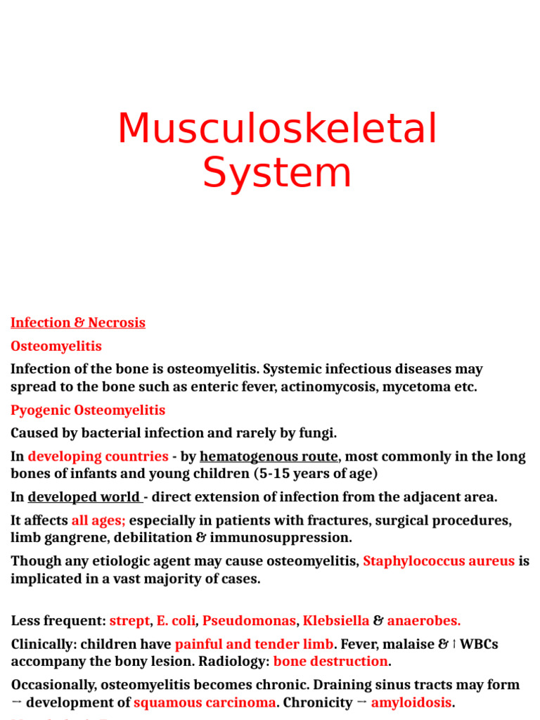Musculoskeletal System | PDF | Gout | Bone