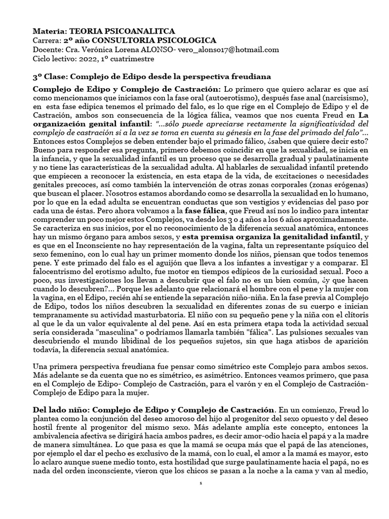 Complejo de Edipo en Freud: Análisis profundo | PDF | Complejo de Edipo ...
