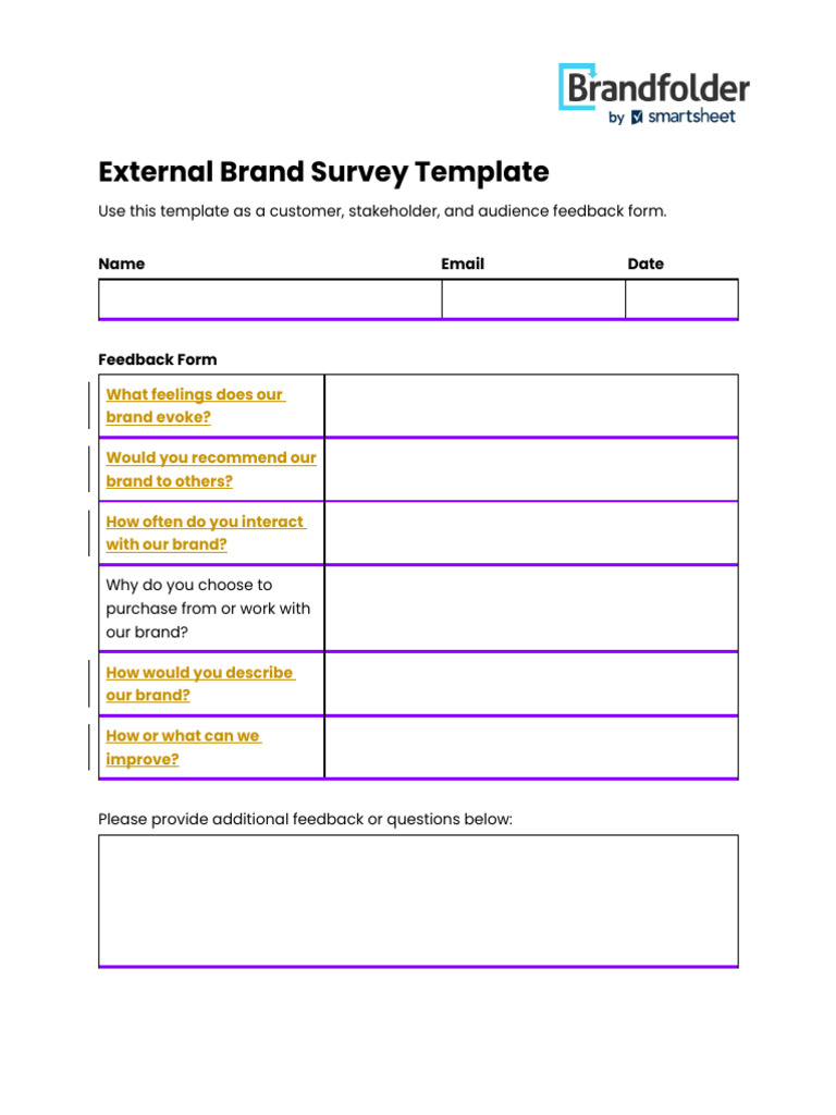 External Brand Survey Template | PDF