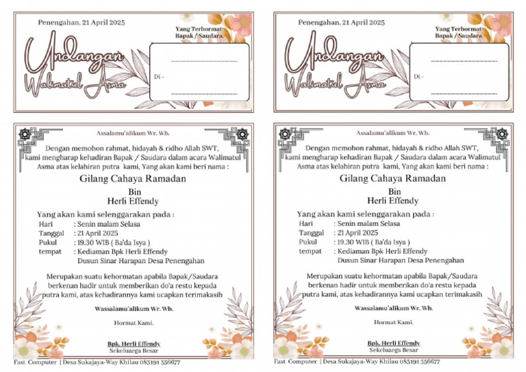 Undangan Herli | PDF