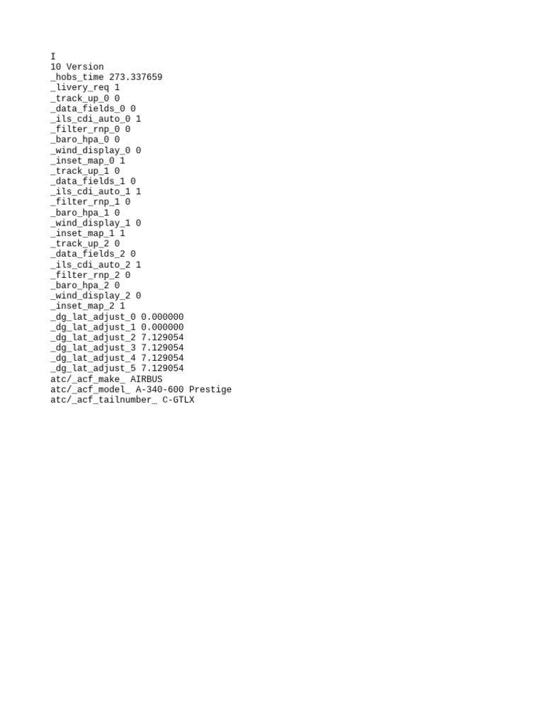 A340-600 StdDef Prefs | PDF