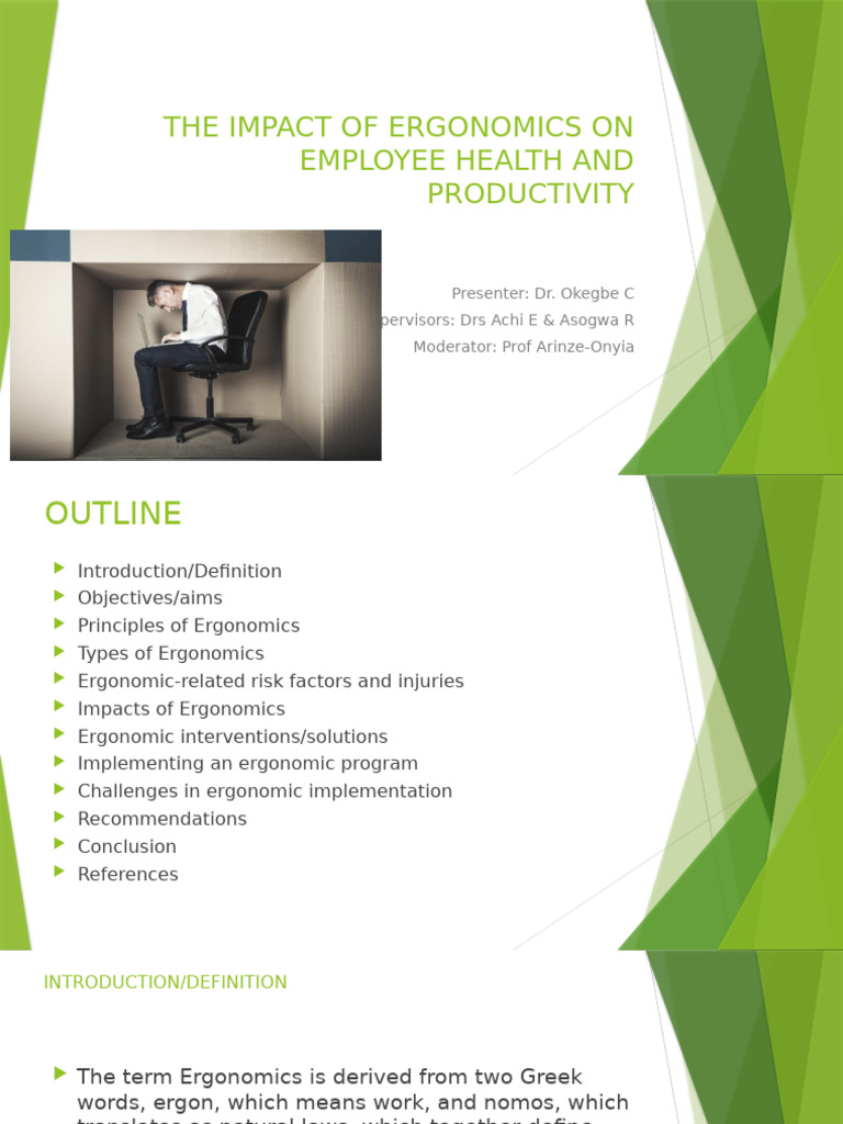 Ergonomics: Boosting Health & Productivity | PDF | Workplace
